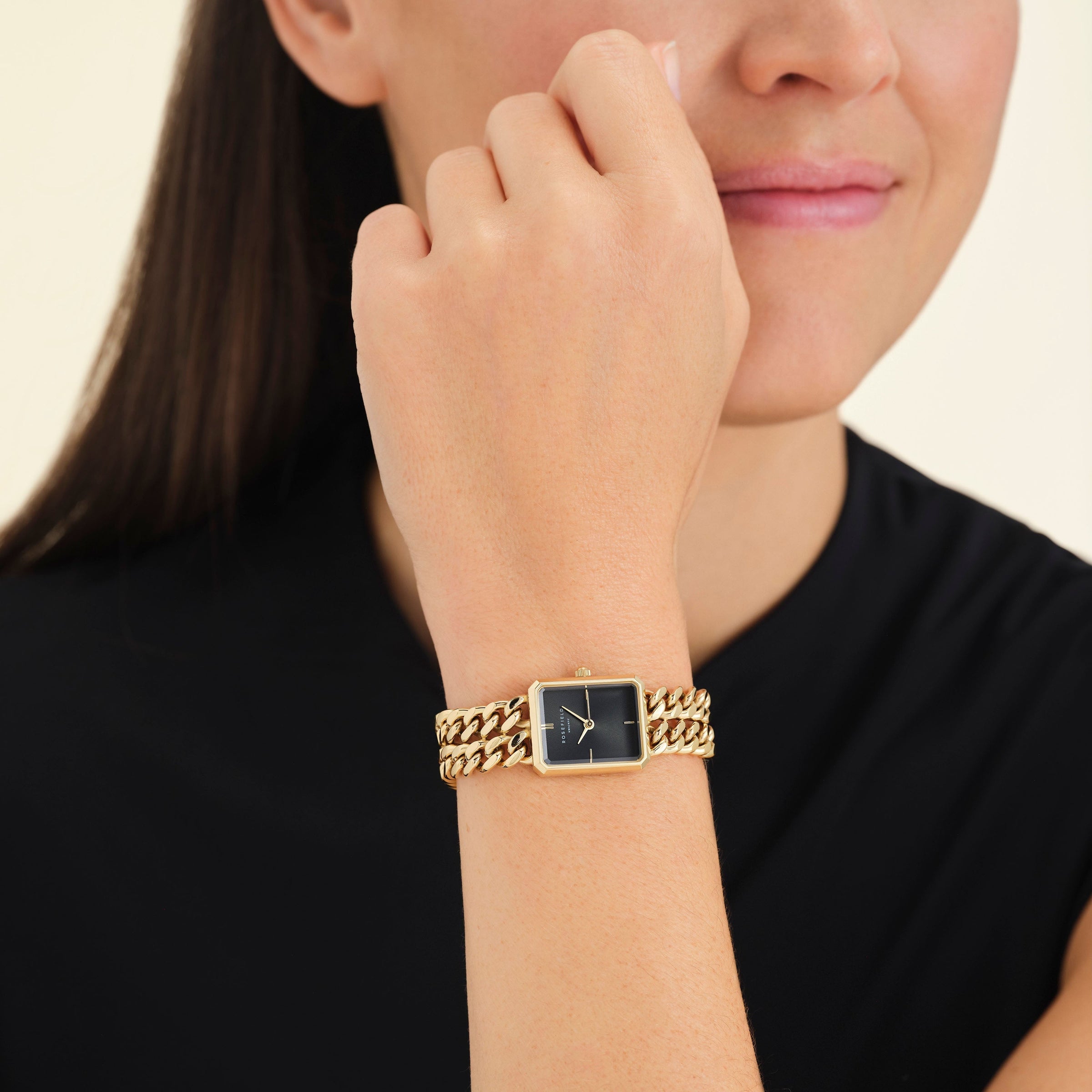 Gold Watch Black Face | Women’s Watches | Rosefield